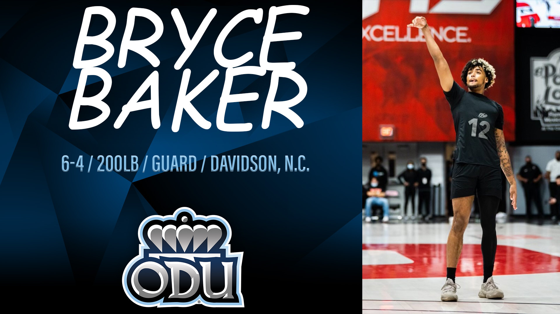 Men’s Basketball Announces Addition of Bryce Baker - Old Dominion Athletics