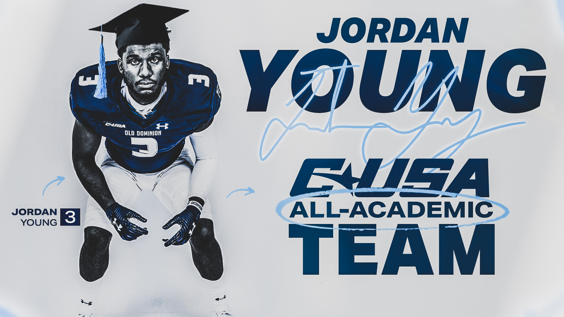 Jordan Young Named to Conference USA All-Academic Team - Old Dominion ...