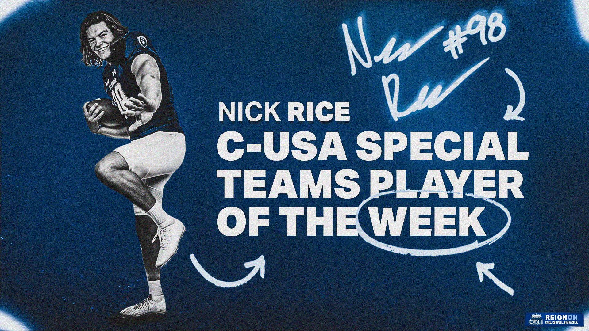 Nick Rice Named C-USA Special Teams Player of the Week - Old Dominion ...