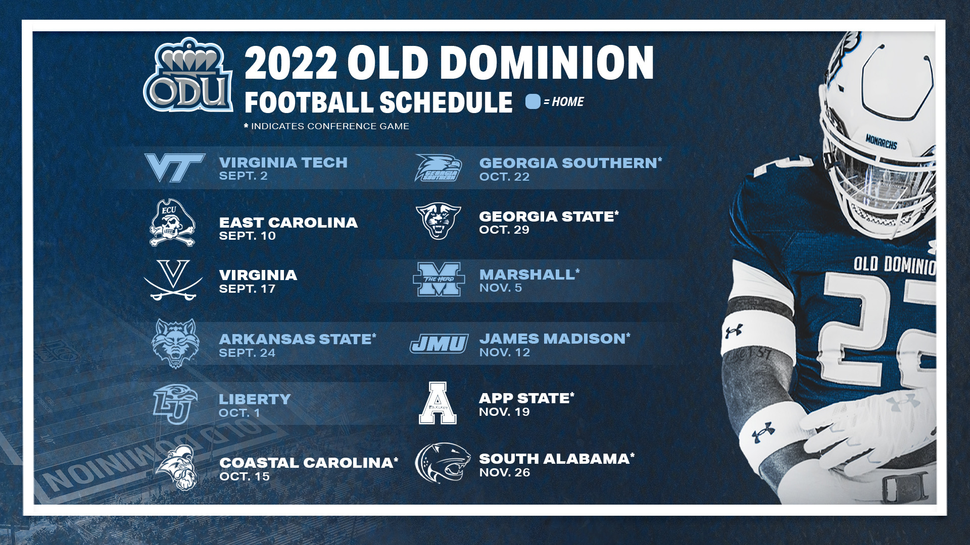 Minium: ODU Hosts Virginia Tech, JMU and Liberty on its Most ...