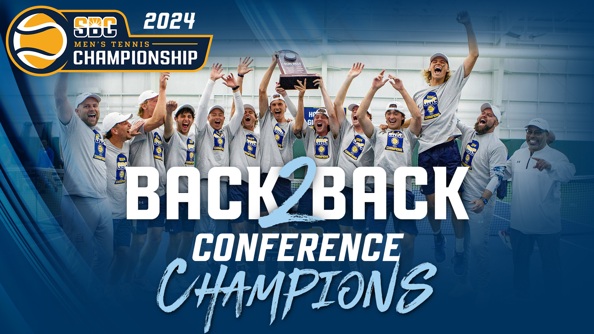 Men's Tennis Cages Eagles 4-1 For Second Straight Sun Belt Title - Old ...