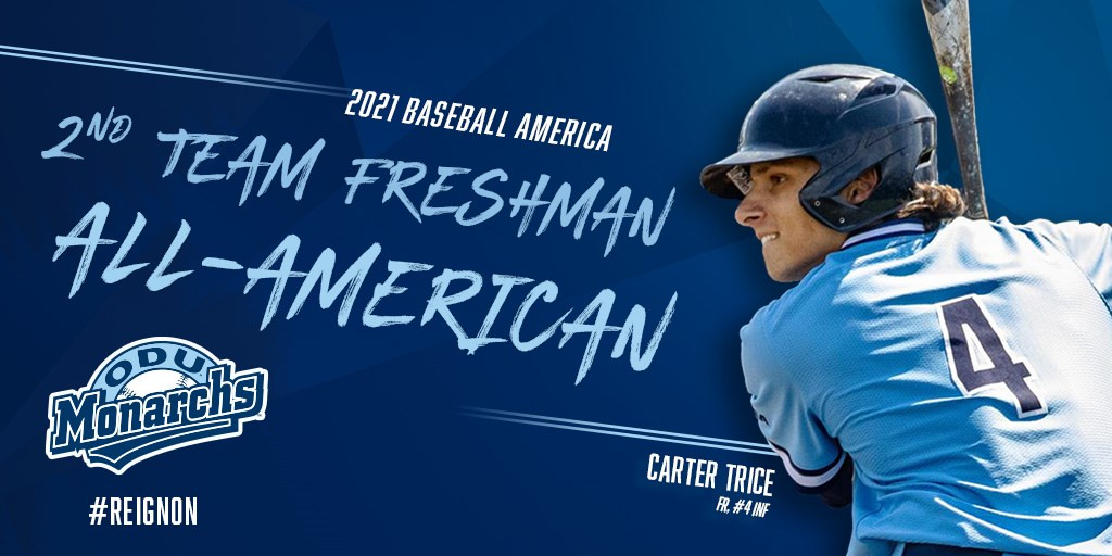 Another Honor for Trice - Carter Trice Named Baseball America Freshman ...