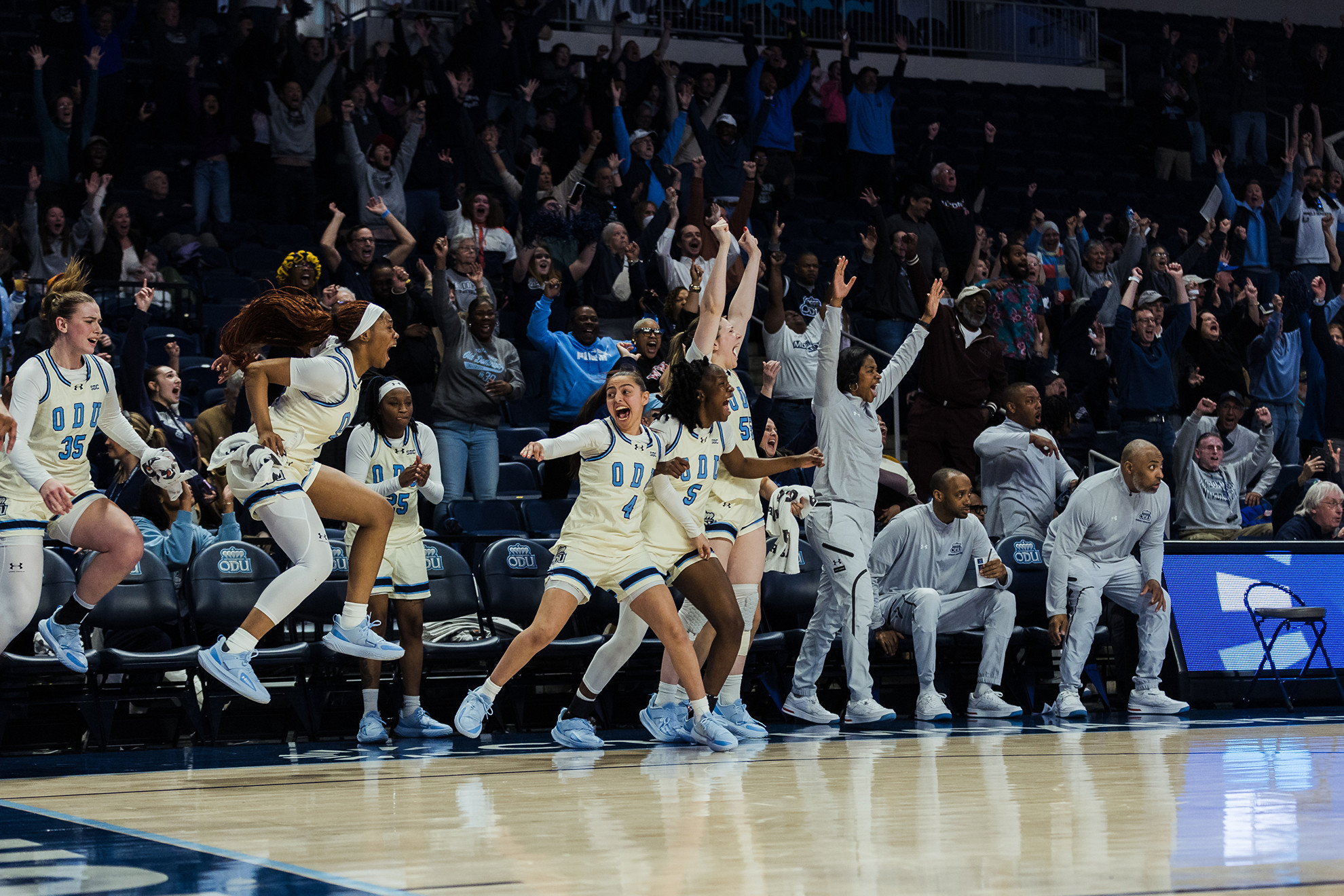 ODU Women Defeat Georgia Southern on a Simaru Fields Three-Point Bank ...