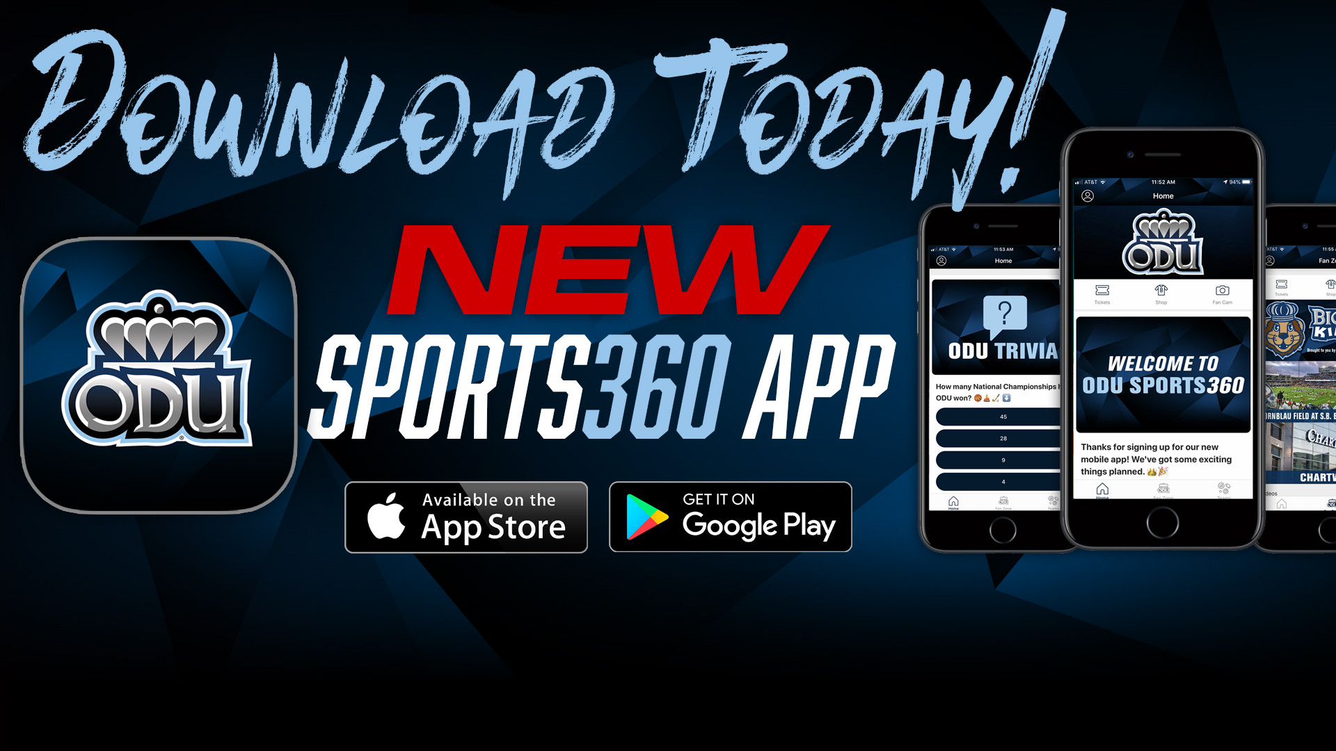 ODU Launches New ODU Sports 360 Mobile App - Old Dominion Athletics