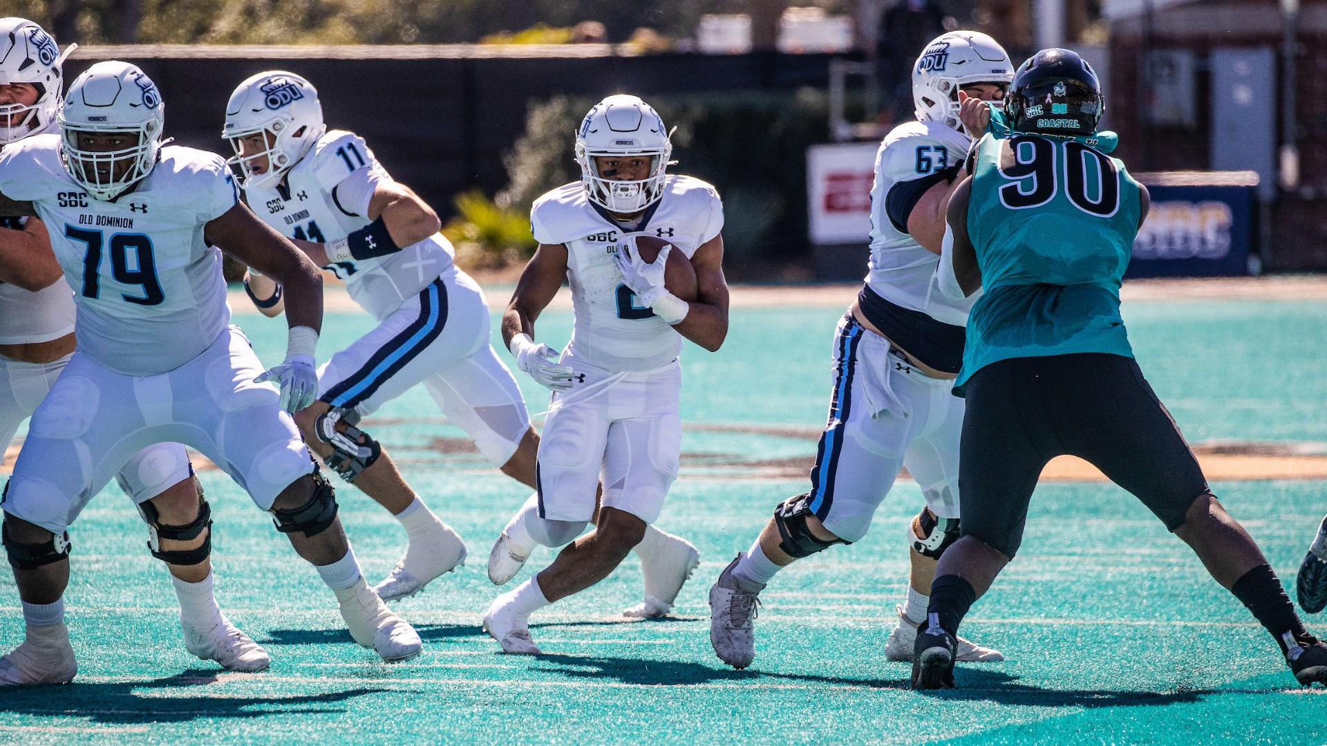 ODU Rolls Past Unbeaten Coastal Carolina, 49-21, Behind Record-Breaking ...