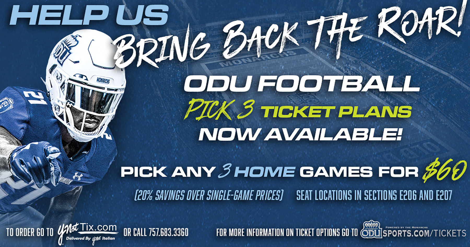 ODU Announces Single Game/Mini-Plan Ticket Packages - Old Dominion ...