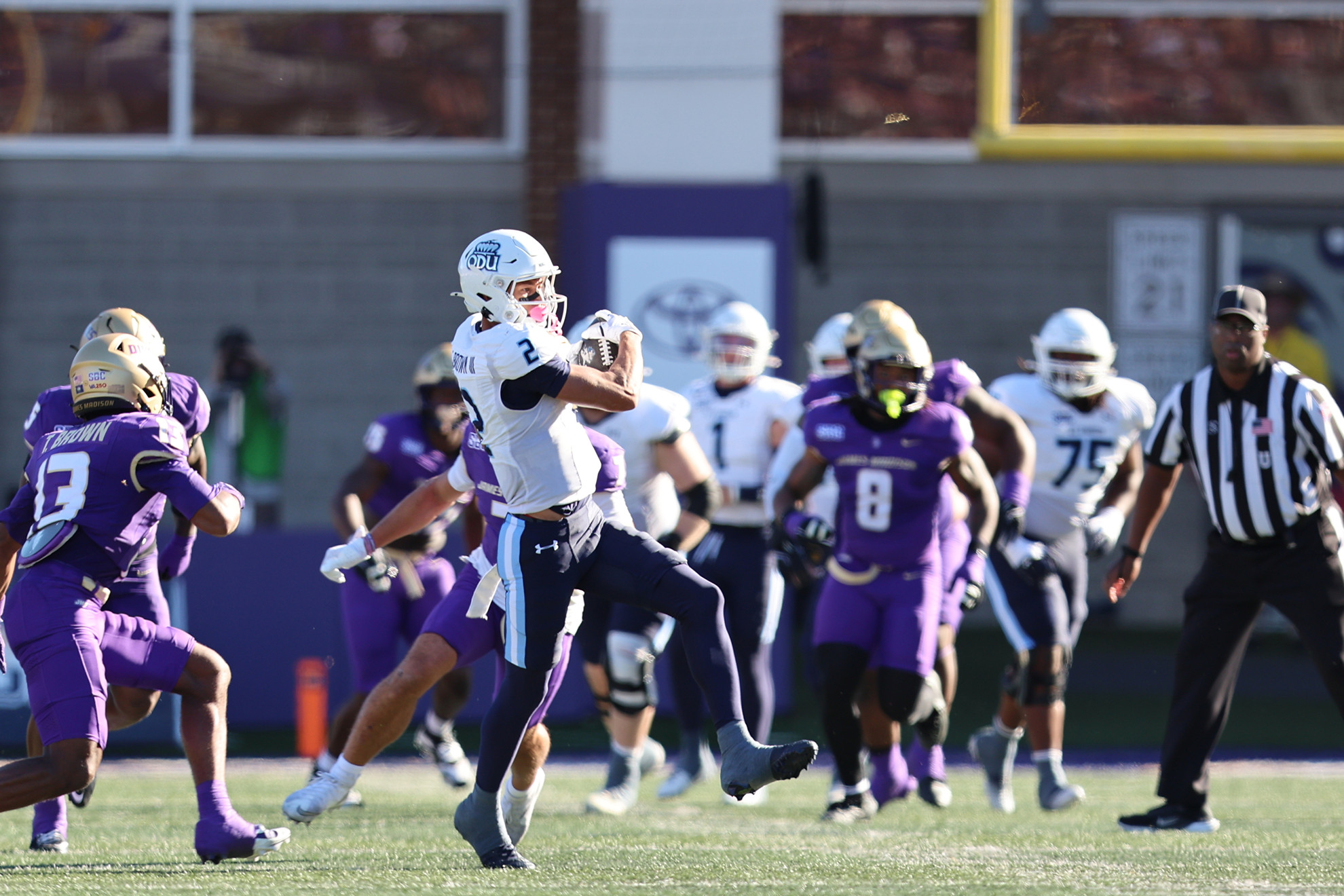 ODU Football Succumbs in Second Half to JMU, 63-27, in TowneBank Royal ...