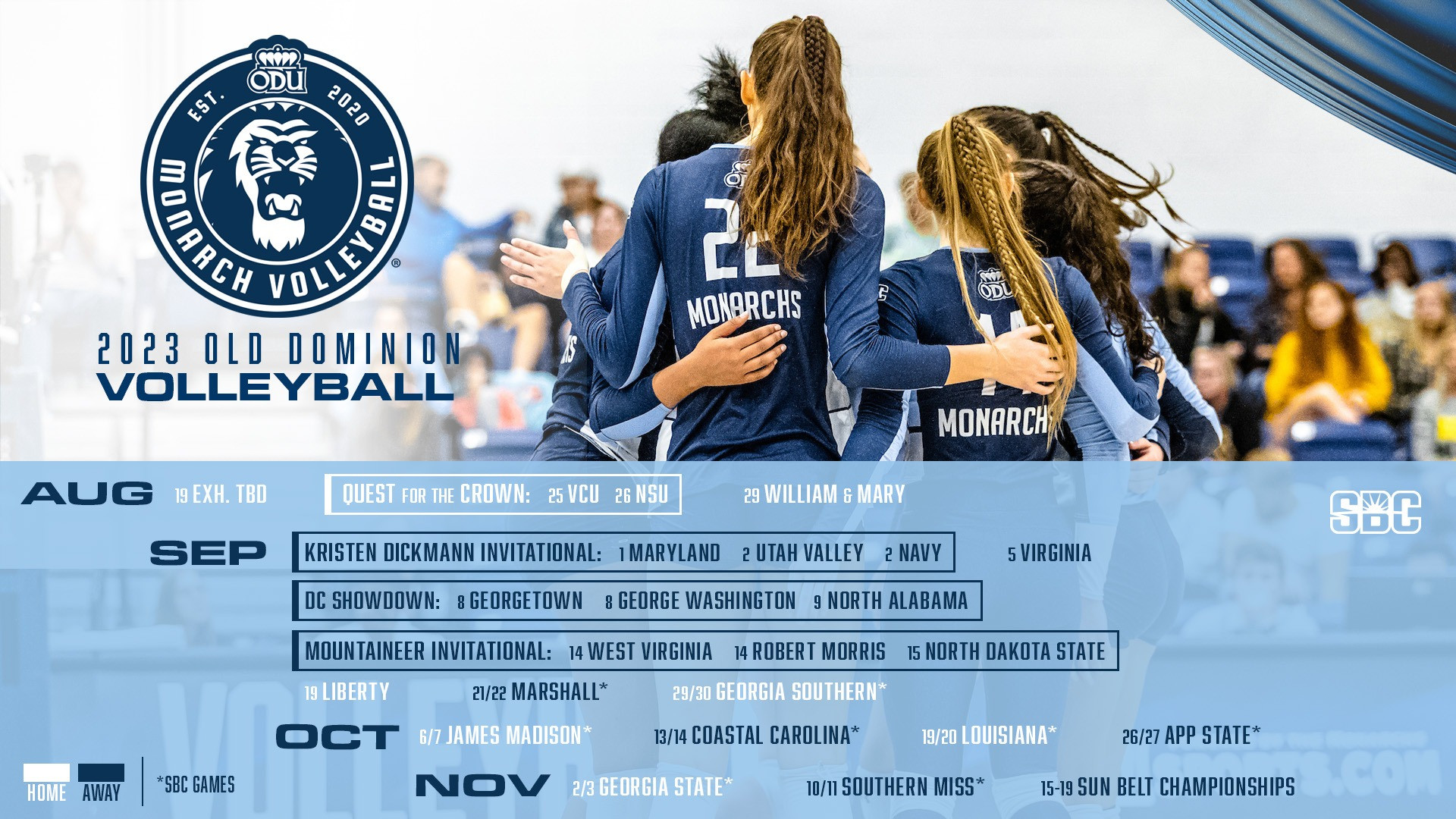 ODU Volleyball Releases 2023 Schedule - Old Dominion Athletics
